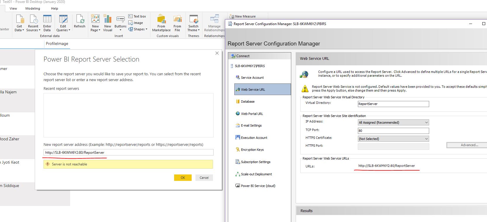 Can't save report to Power BI Server: Server is no... - Microsoft ...