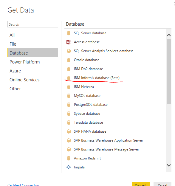 ODBC connection to Informix - no tables - Microsoft Fabric Community