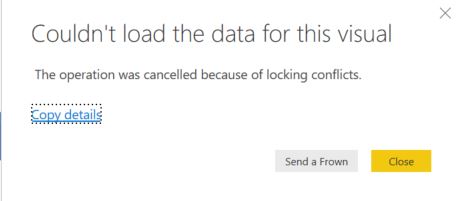 Locking Conflicts Error Message - Microsoft Fabric Community