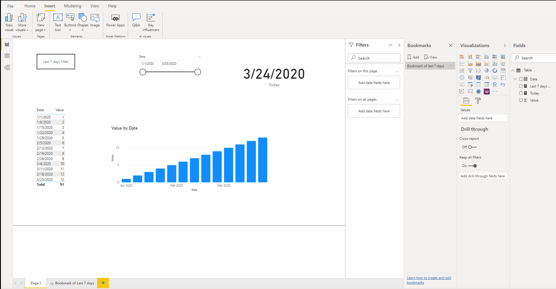 Solved: Create a last 7 days date filter button which upda ...