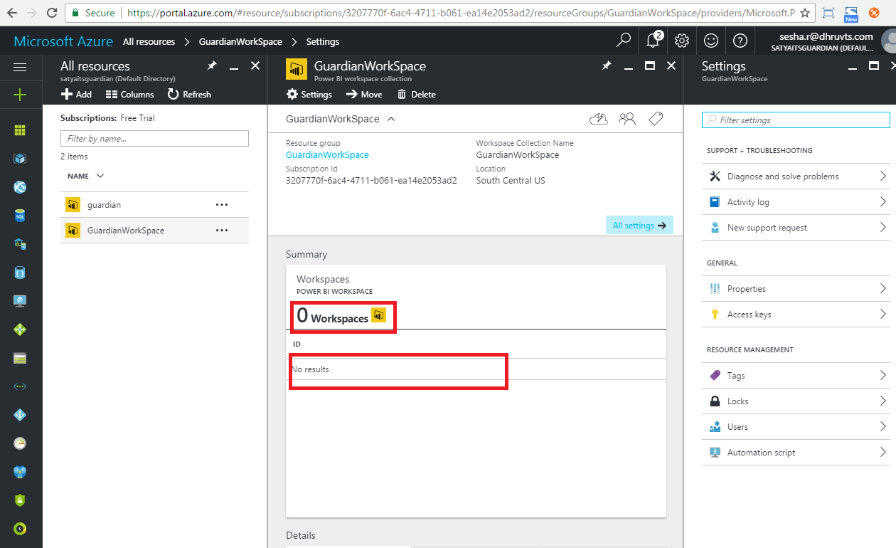 Solved: Workspace ID is not generated after creating works ...