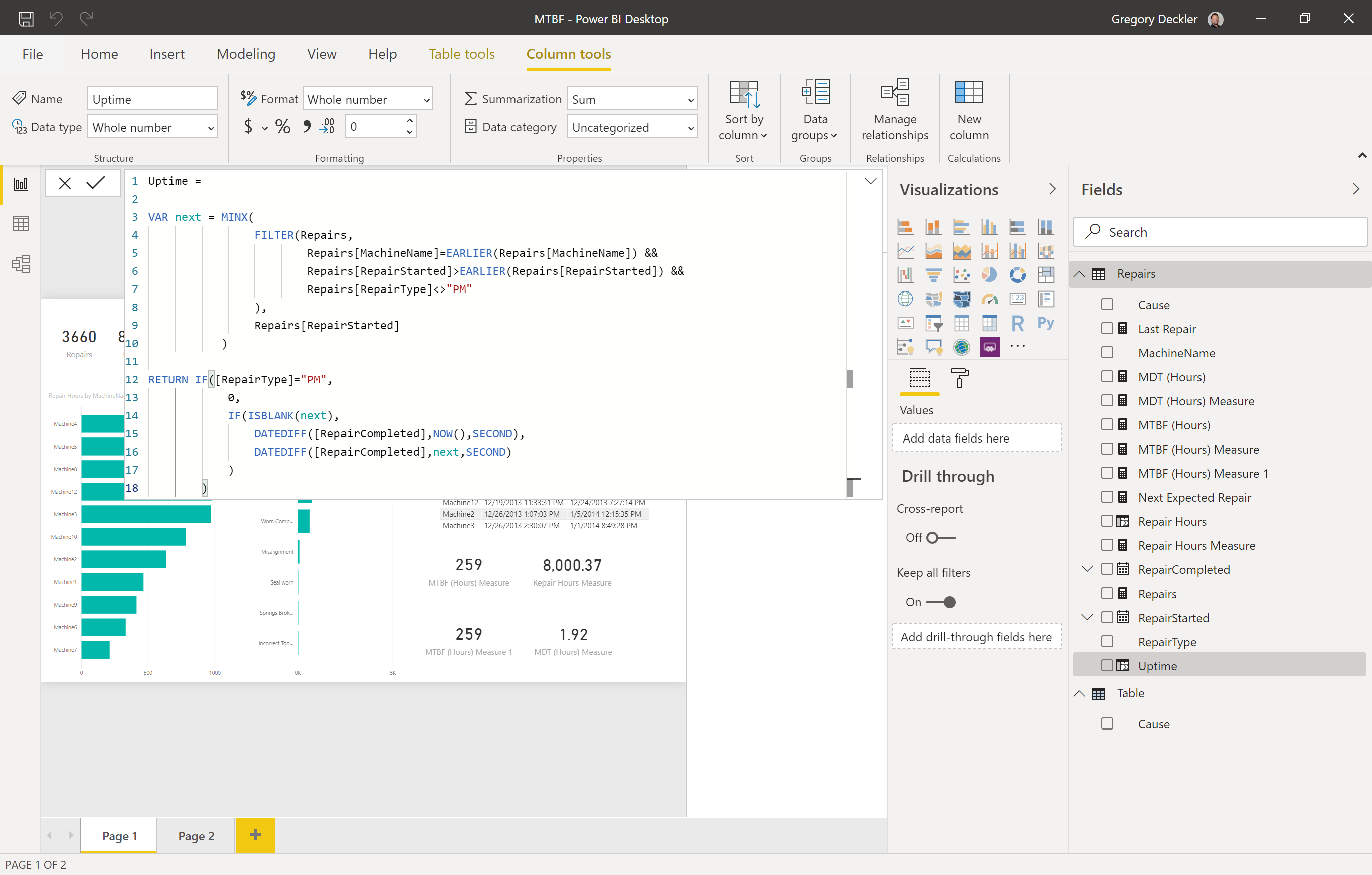 Solved: Problems with MTBF calculations - Microsoft Fabric Community