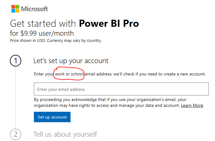 Solved: Create Personal Power BI Pro Account - Microsoft Fabric Community