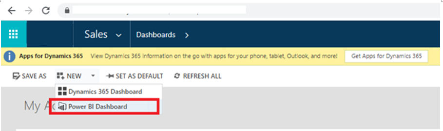 Embed Power BI Dashboard in D365 - navigation butt... - Microsoft ...