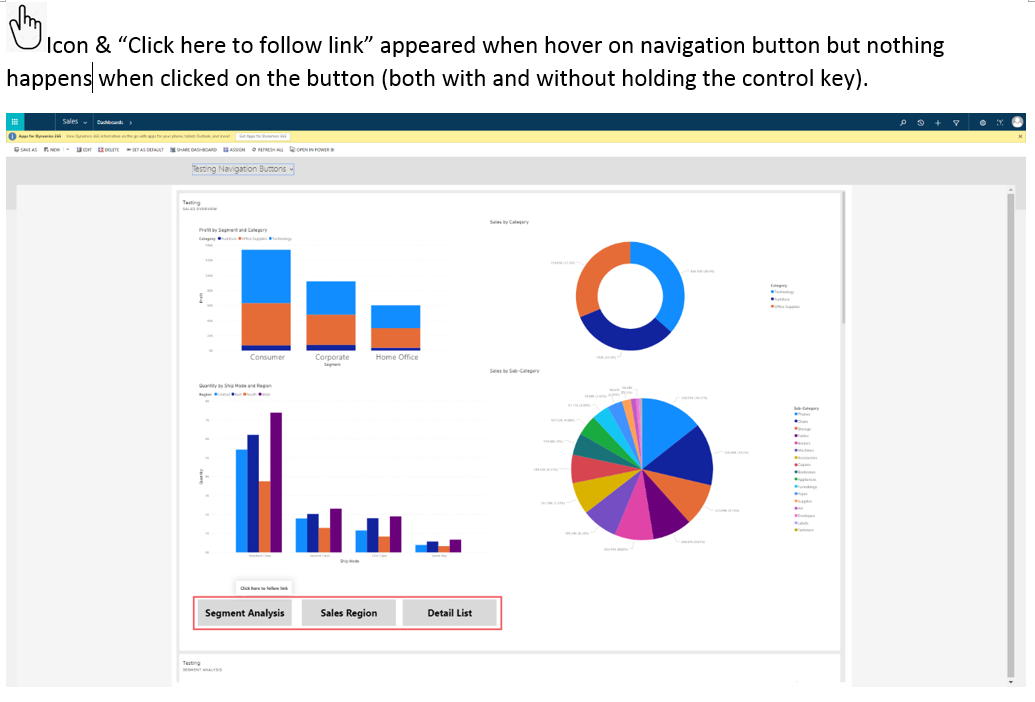 Embed Power BI Dashboard in D365 - navigation butt... - Microsoft ...