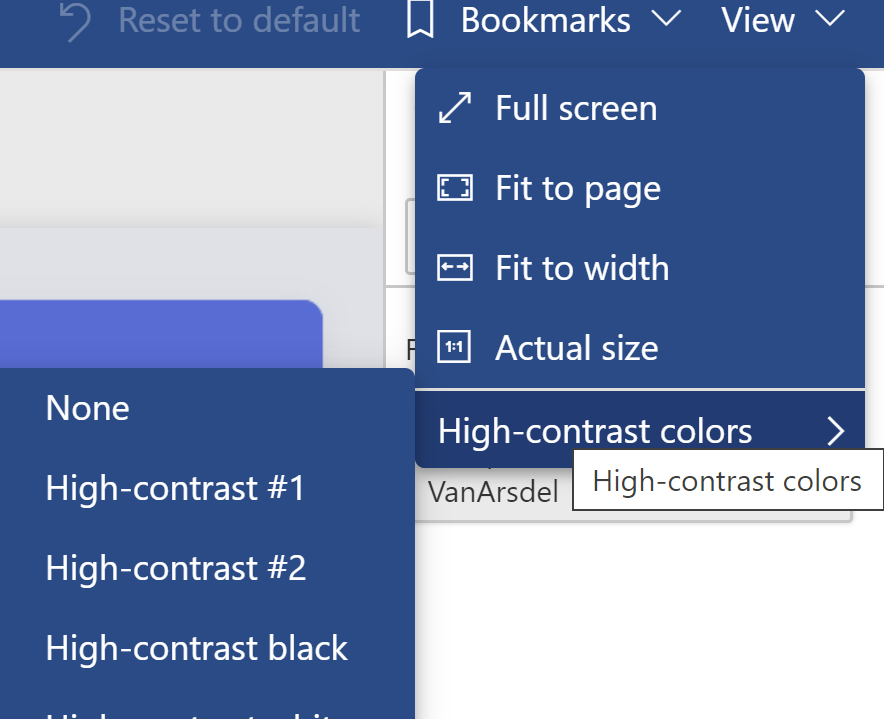 High contrast panes for Fields, Visualization and ... - Microsoft ...