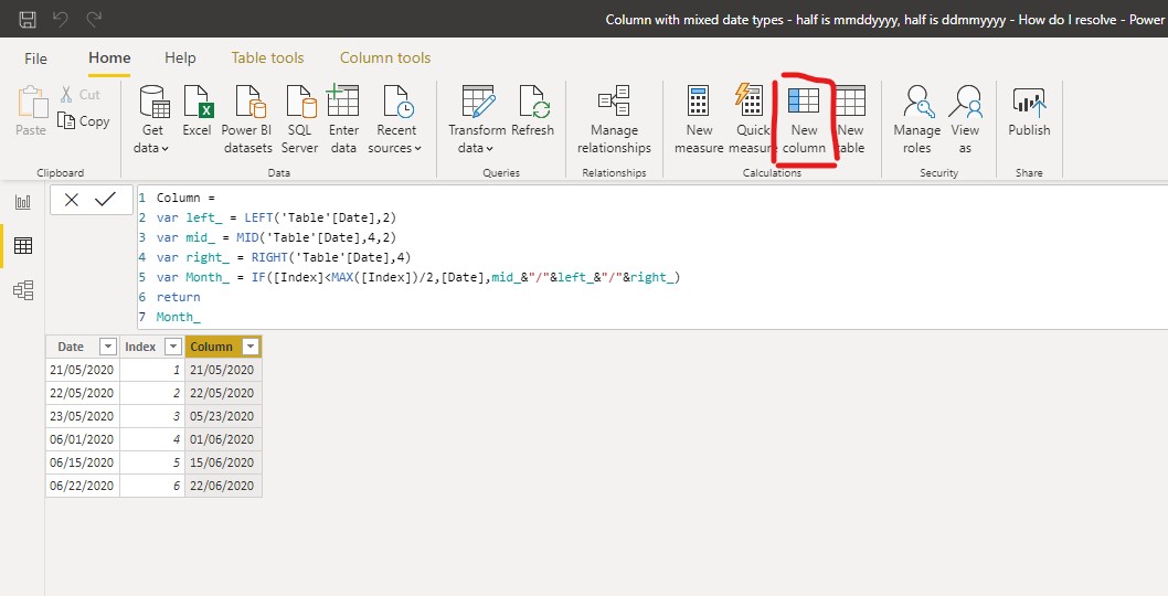 Solved: Column with mixed date types - half is mm/dd/yyyy,... - Microsoft Fabric Community