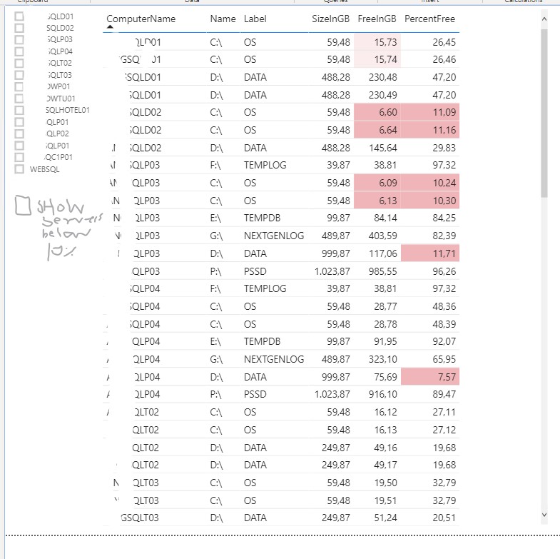 Show disks which are under 10% free-diskspace - Microsoft Fabric Community