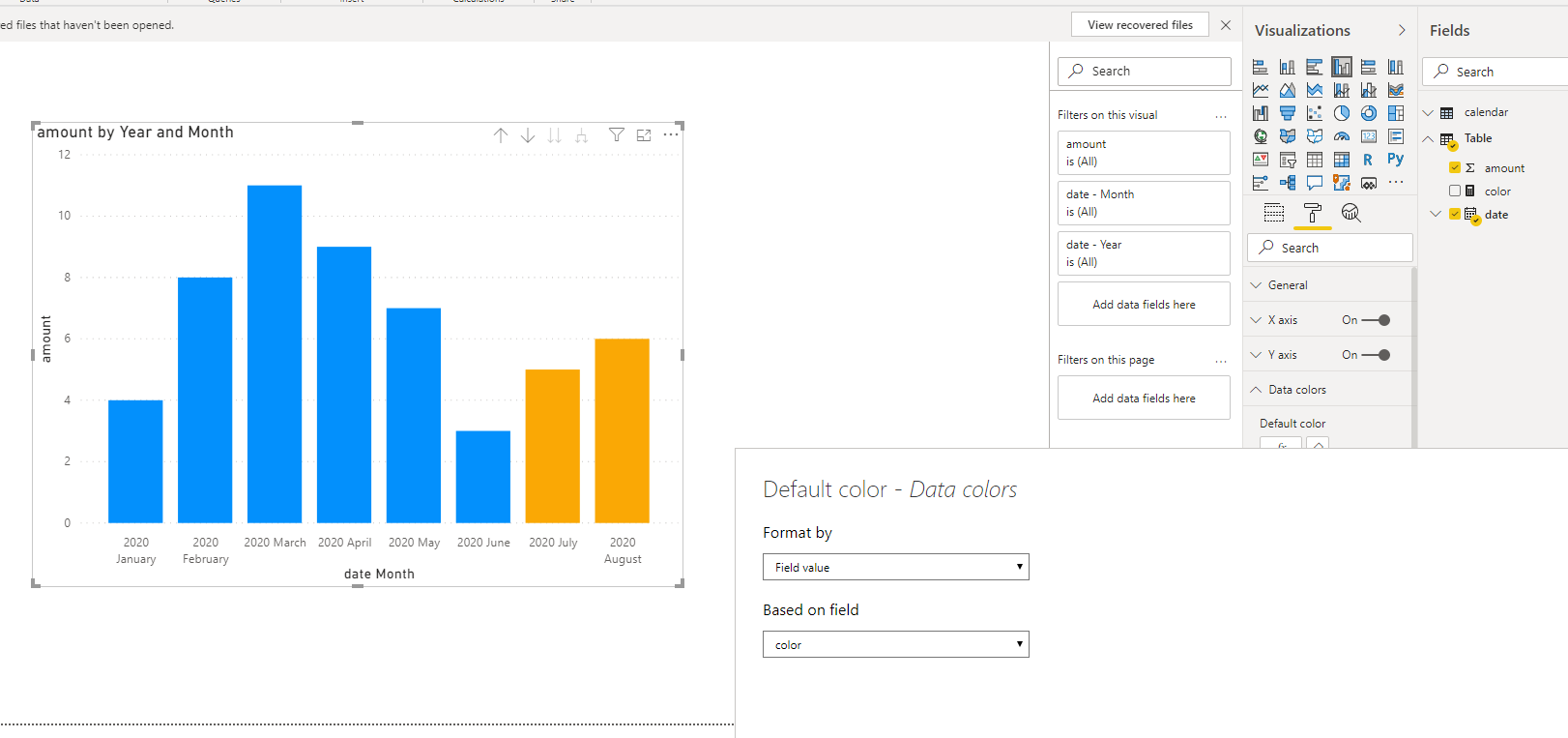 Solved: Changing bar colour based on a Bar graph - Microsoft Fabric ...