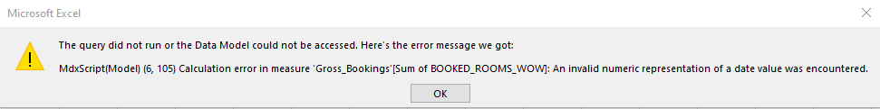An invalid numeric representation of a date value ... - Microsoft ...