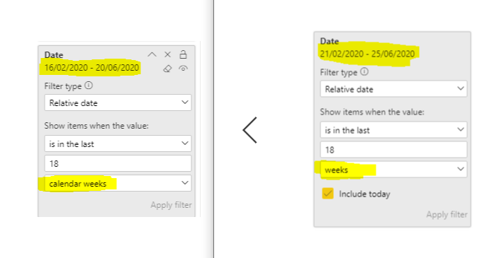 Slicer to show only the last 18 Fiscal weeks - Microsoft Fabric Community