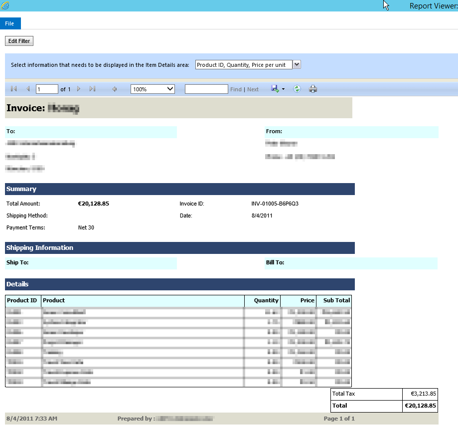 Solved: How to design an invoice in Power BI? - Microsoft Fabric Community