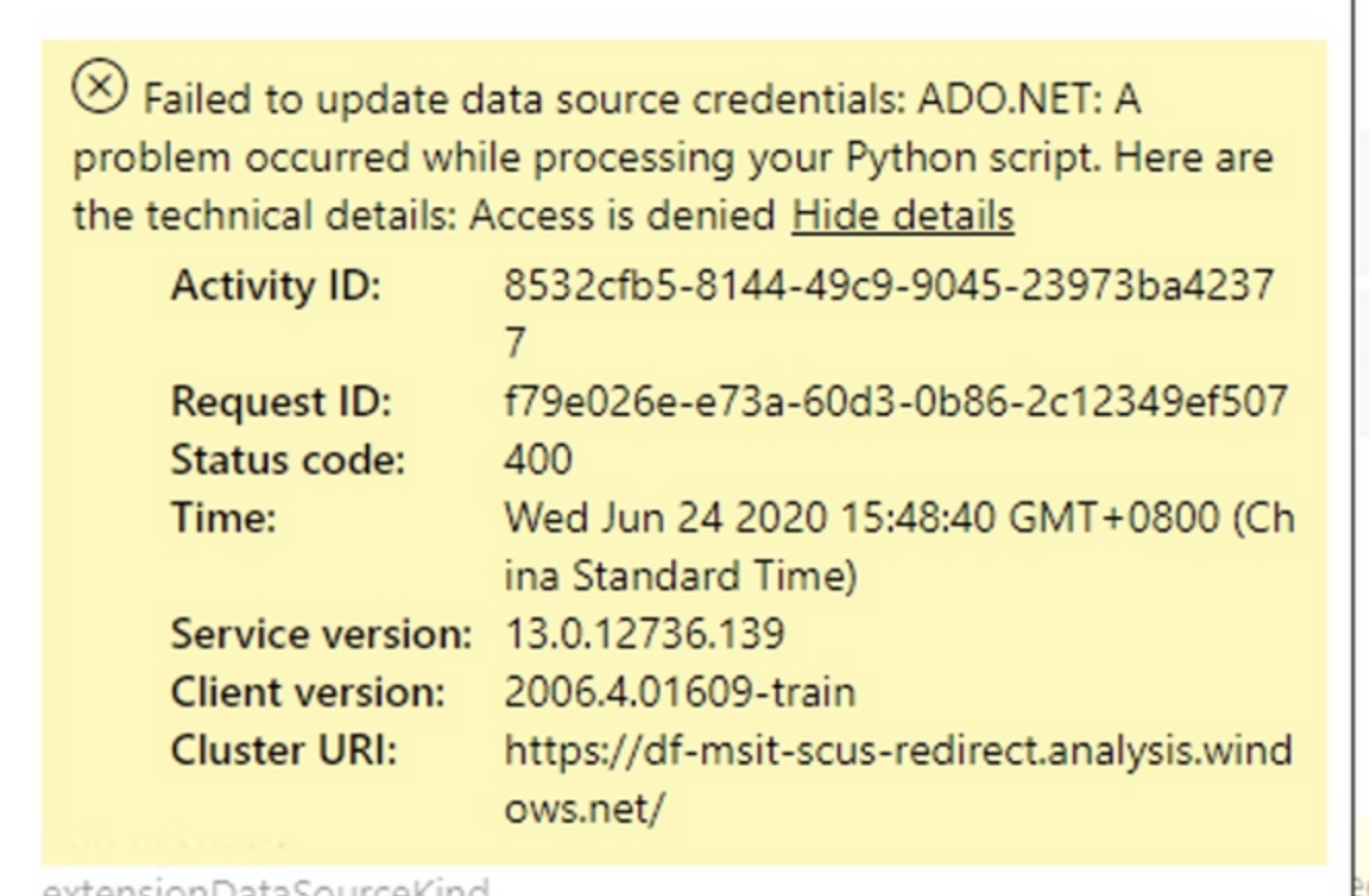 Python personal gateway credentials - Microsoft Fabric Community