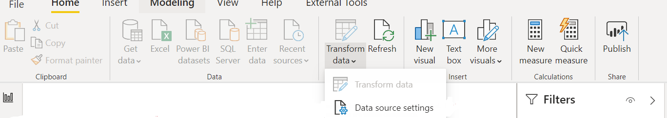Transform Data Option Greyed Out Microsoft Fabric Community