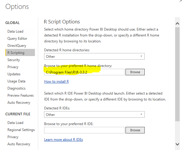 Solved: Getting Power BI Desktop to see R packages? - Microsoft Fabric Community