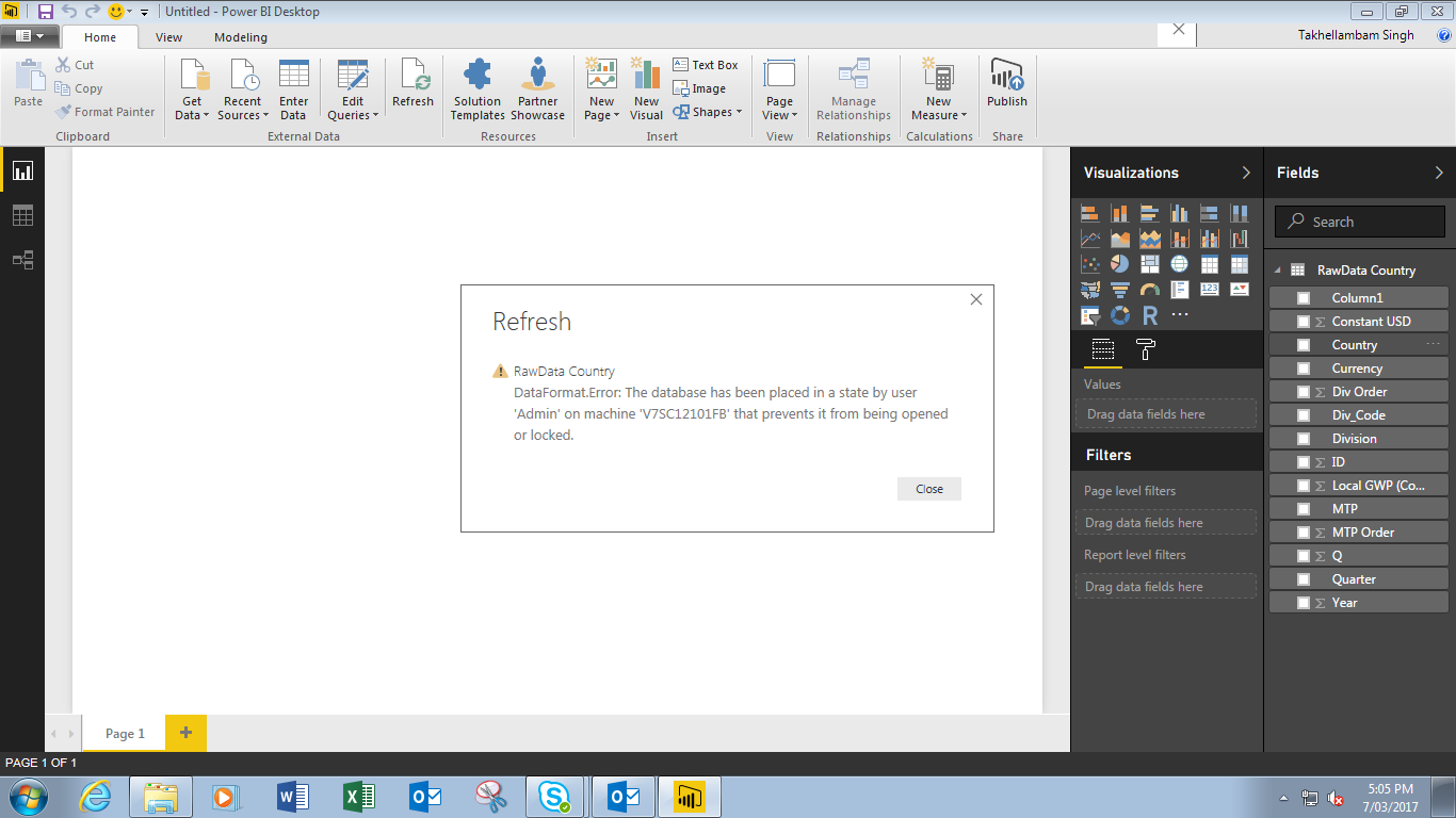 Unable To Refresh Data From Access Database Using ... - Microsoft Fabric Community