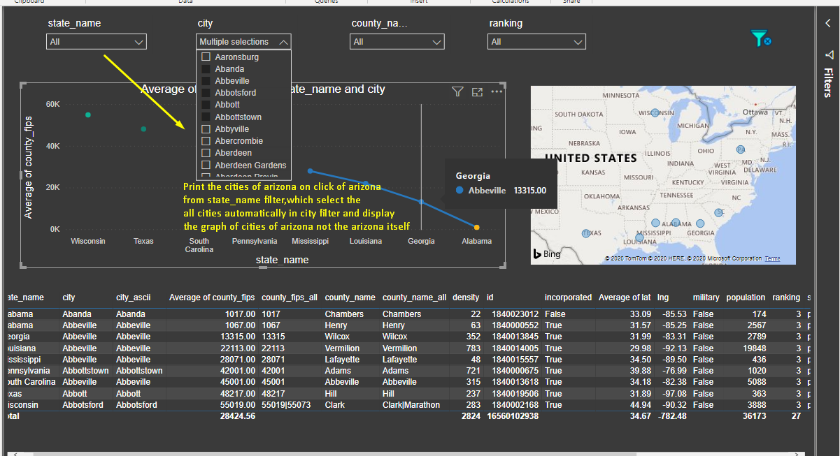 how to display the result for child filter on clic... - Microsoft ...
