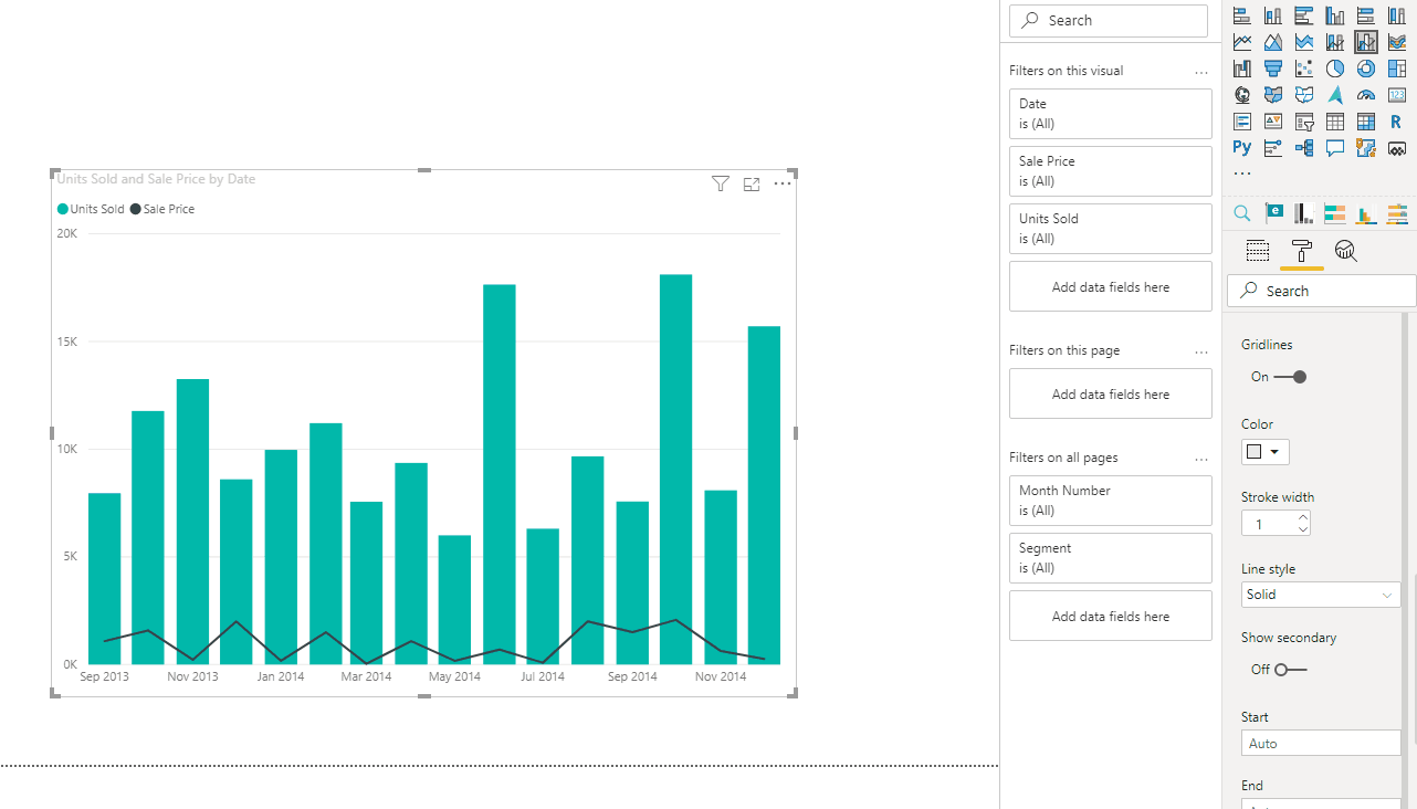 Solved: Line and Clustered Column Chart - display a single ...