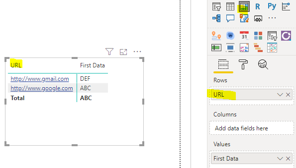 Solved: URL on Matrix Rows - Microsoft Fabric Community