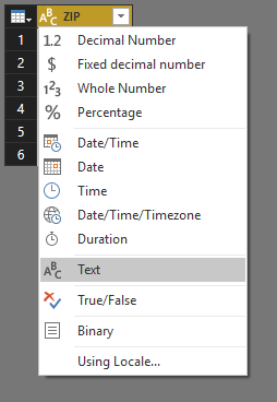 Solved: Front 0s in Zipcode - Microsoft Fabric Community