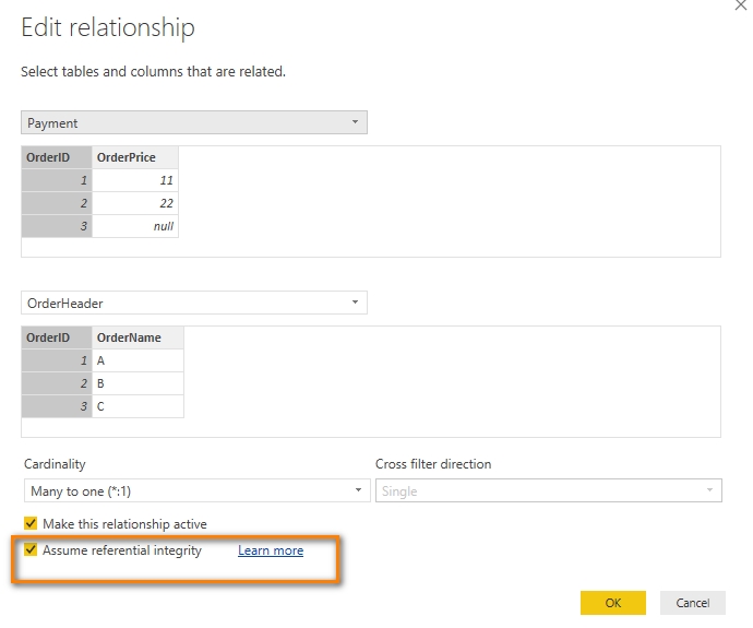 BUG Assume Referential Integrity - Page 2 - Microsoft Fabric Community