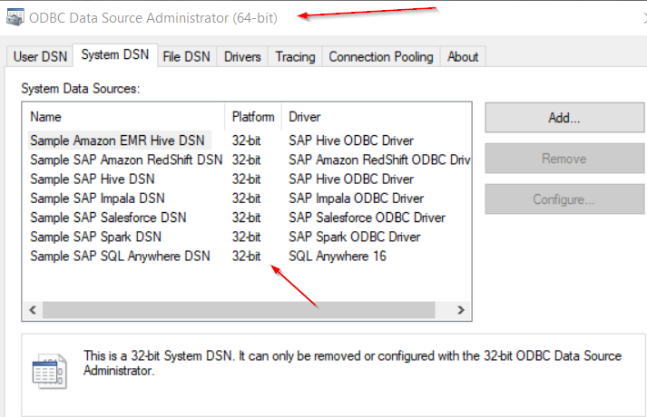 Don't recognize ODBC System-DSN - Microsoft Fabric Community