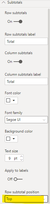 Matrix Non-Stepped Layout Removes Overflow Grand T... - Microsoft ...