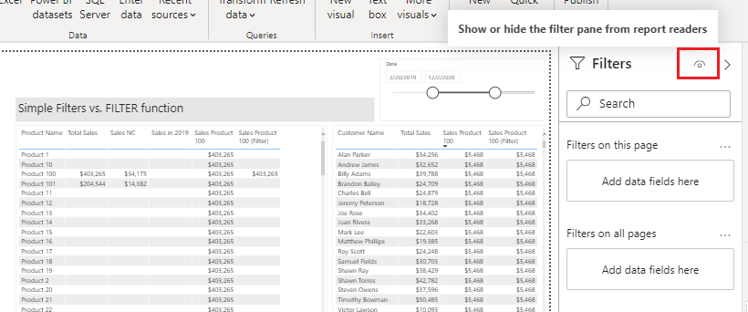 Can I hide Filters Pane just for one page? - Microsoft Fabric Community