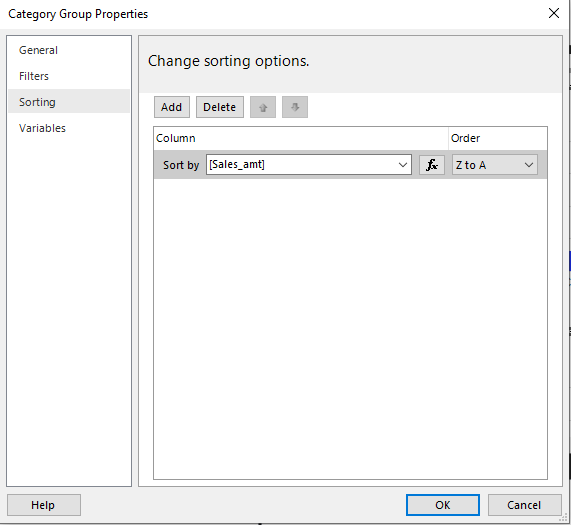Sorting column chart in Report Builder not working - Microsoft Fabric ...