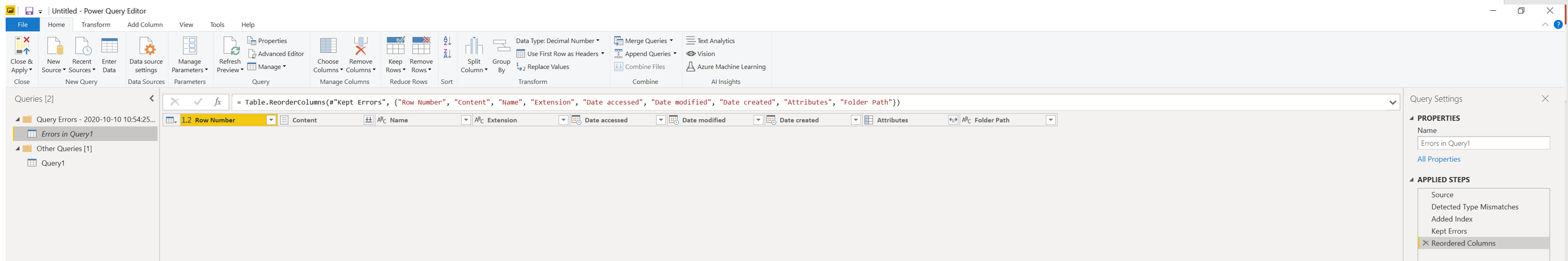 SharePoint folder data source query error - Microsoft Fabric Community