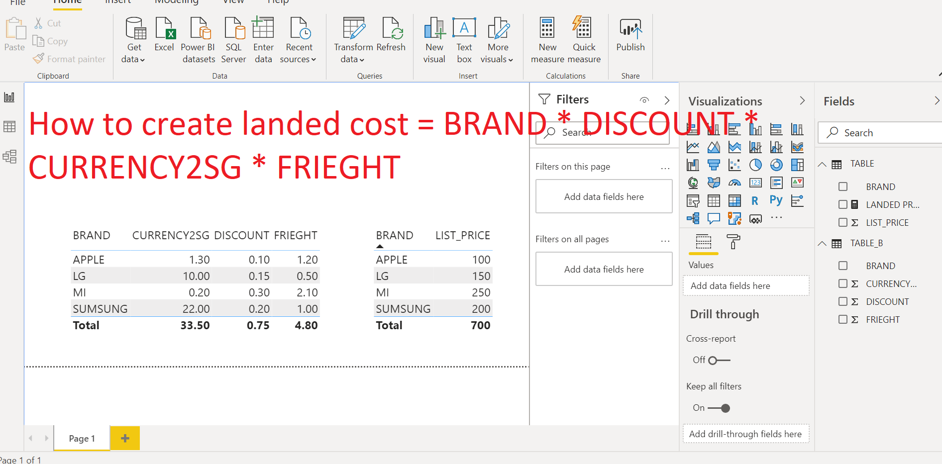 Solved: How to compute landed cost ? - Microsoft Fabric Community