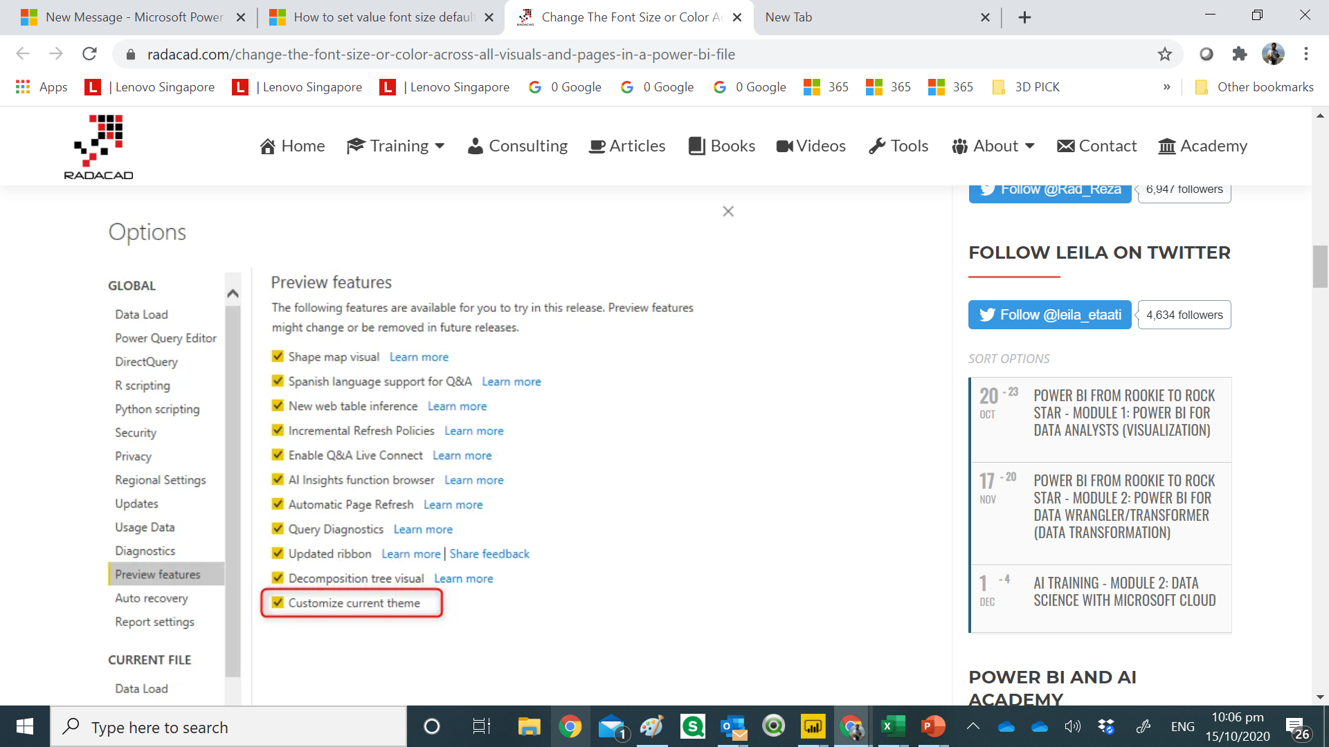 Solved: Cannot locate Customerise current theme - Microsoft Fabric ...