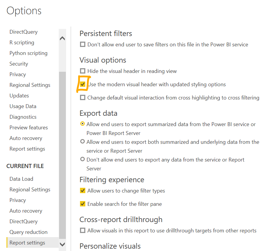Solved: How to get rid of "white bar" at top of every visu ...