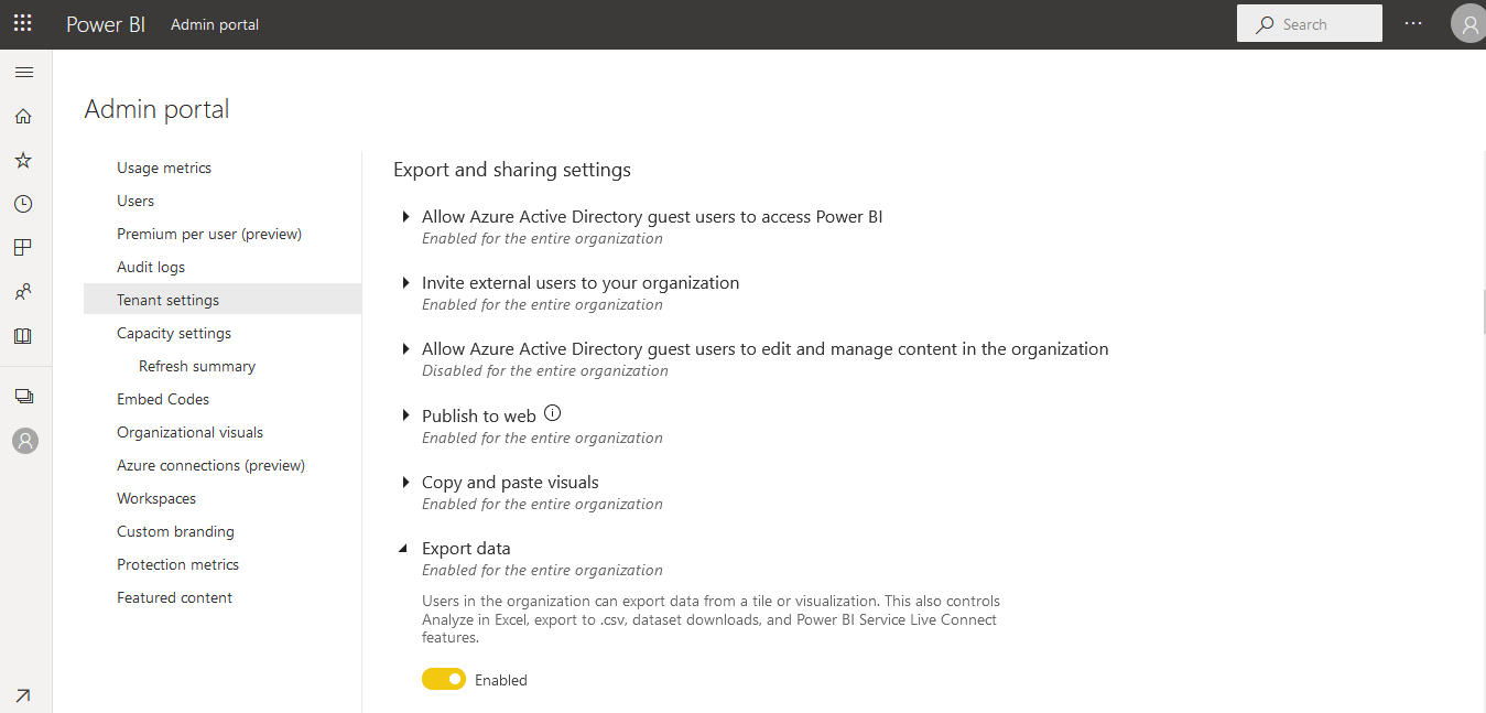 How can a disable the Download the .pbix and .rdl ... - Microsoft ...