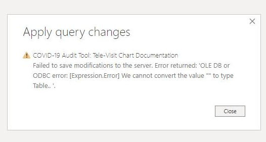 Solved: OLE OR OBDC Error: [Expression Error] We cannot co ...