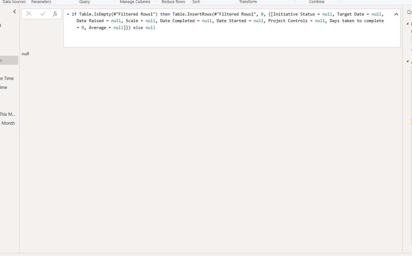 How to write a code in Power Query that fills an e... - Microsoft ...