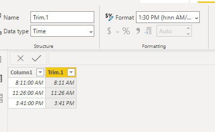 Solved: Formatting time value from "hh:mm:ss" to "hh:mm AM ...