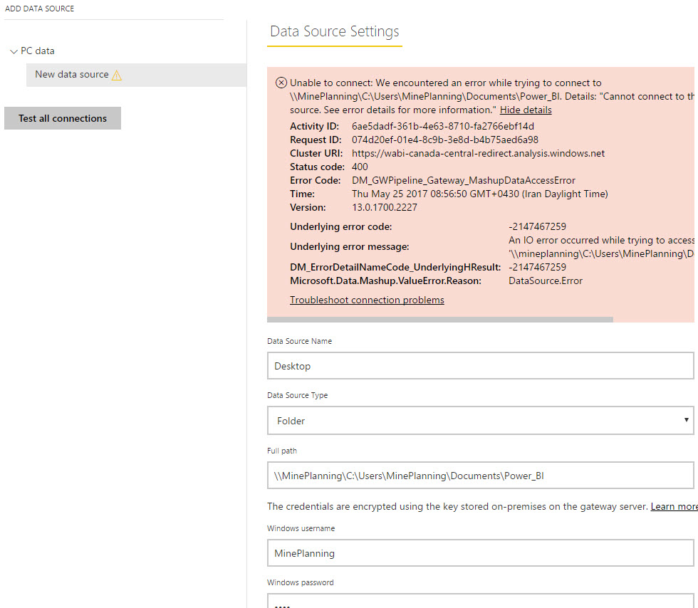 Solved: multiple data sources on multiple PCs or computers - Microsoft ...