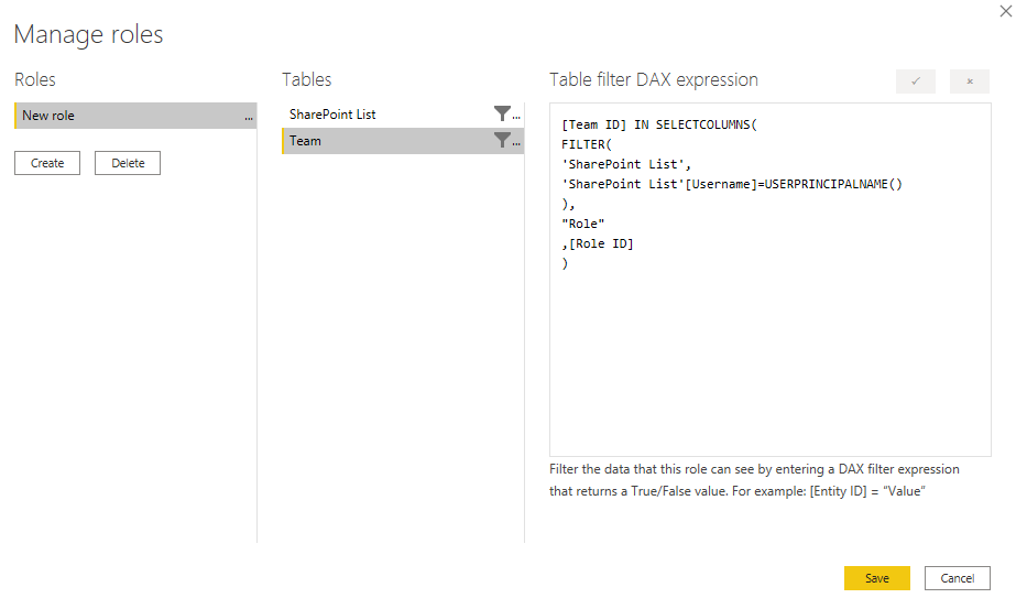Solved: Dynamic RLS, controlled from SharePoint list, with ...