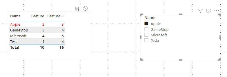 Solved: Highlight one row in a table based on selection fr ...