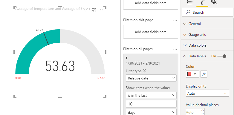 Where to set so gauges chart sales vari -7% can di... - Microsoft ...