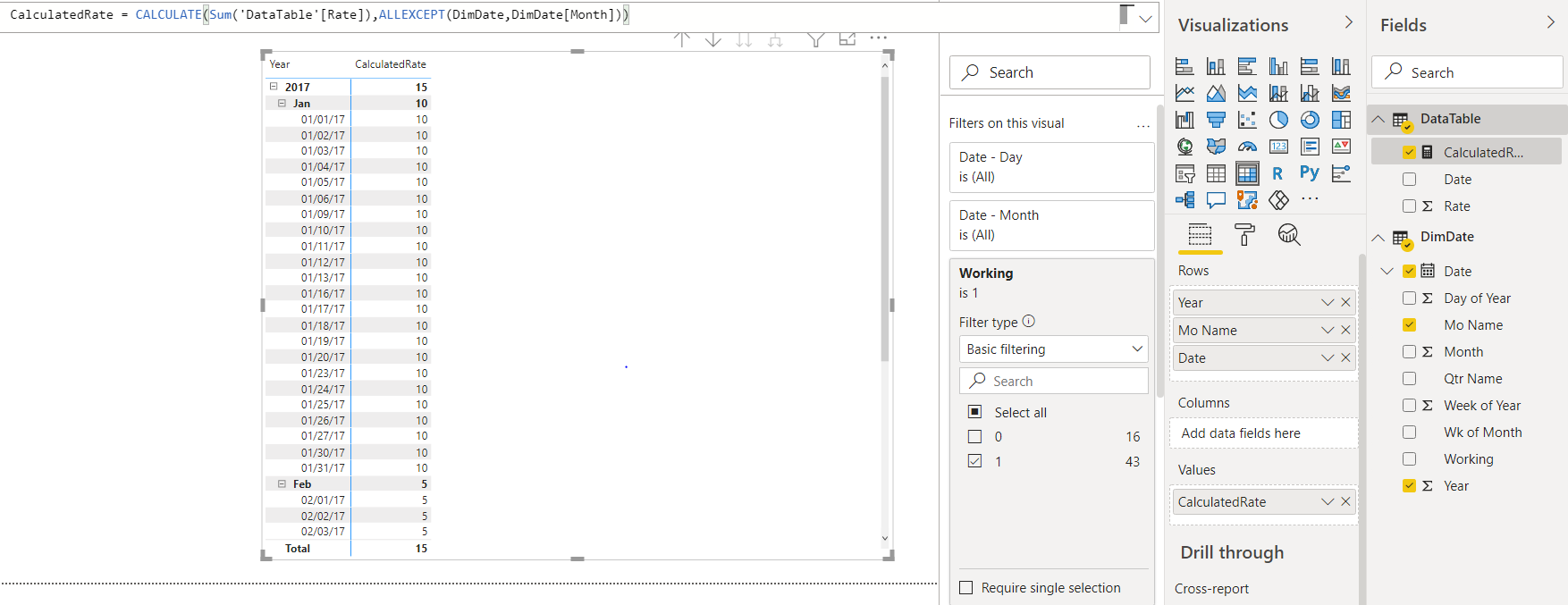 Solved: Daily Run Rate multiplied by Work Day of the month - Microsoft ...