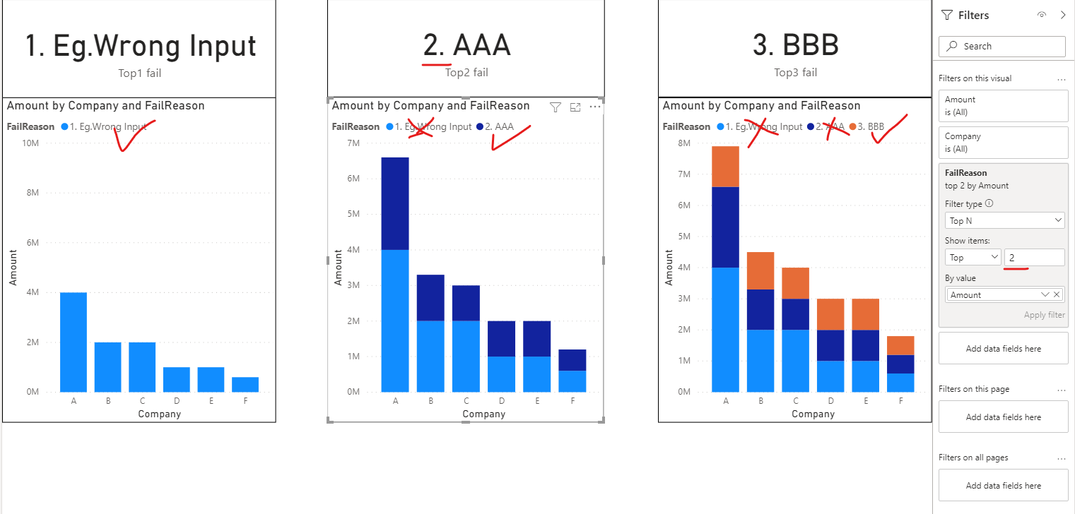 Solved: Bar chart - Filter on this Visuals -> basic filter ...