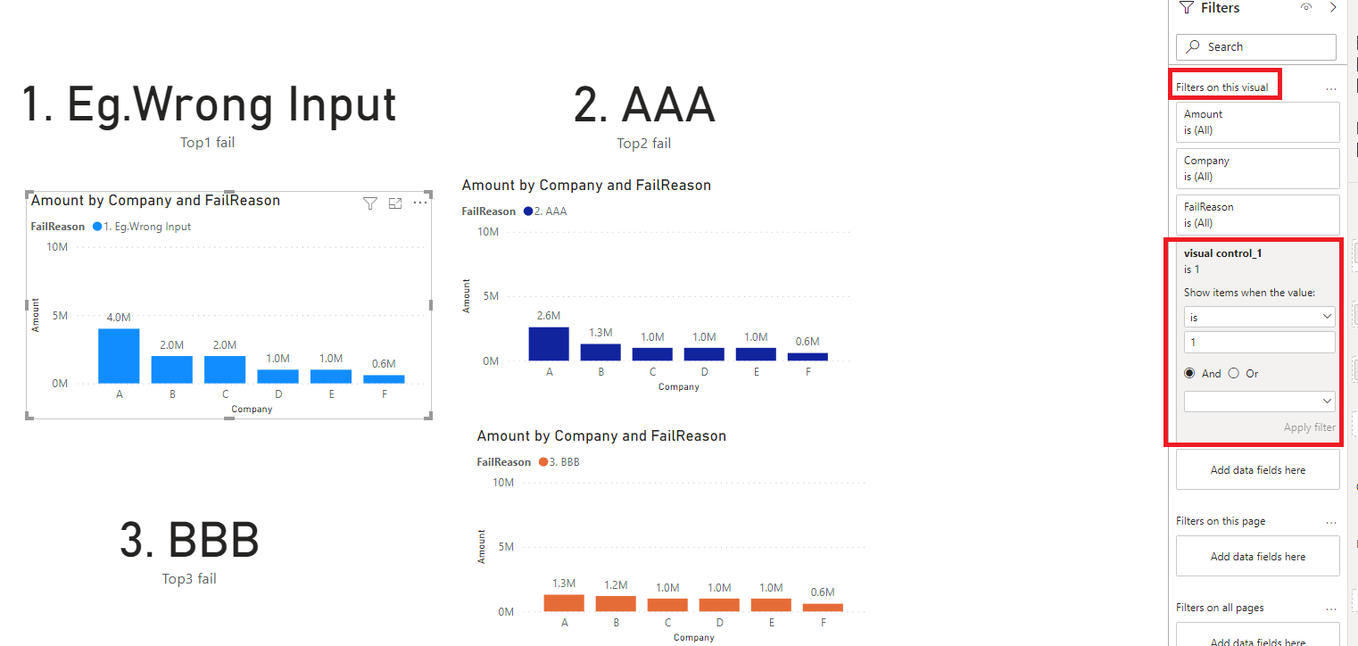 Solved: Bar chart - Filter on this Visuals -> basic filter ...