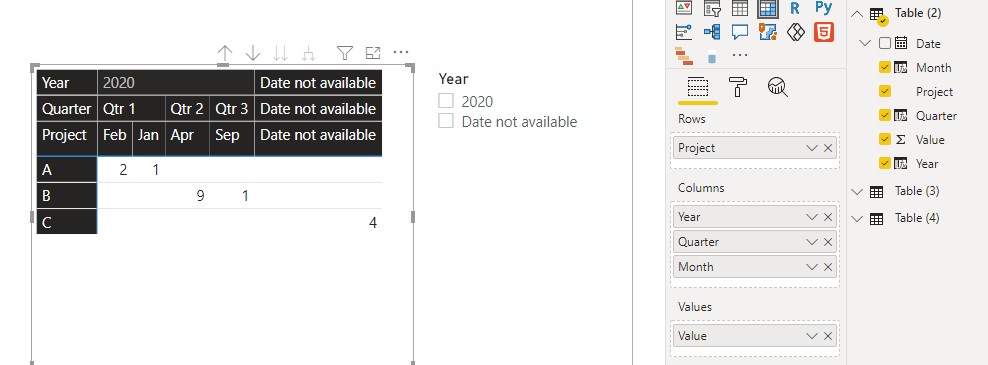 How to manually fill in a blank header in Matrix? ... - Microsoft ...