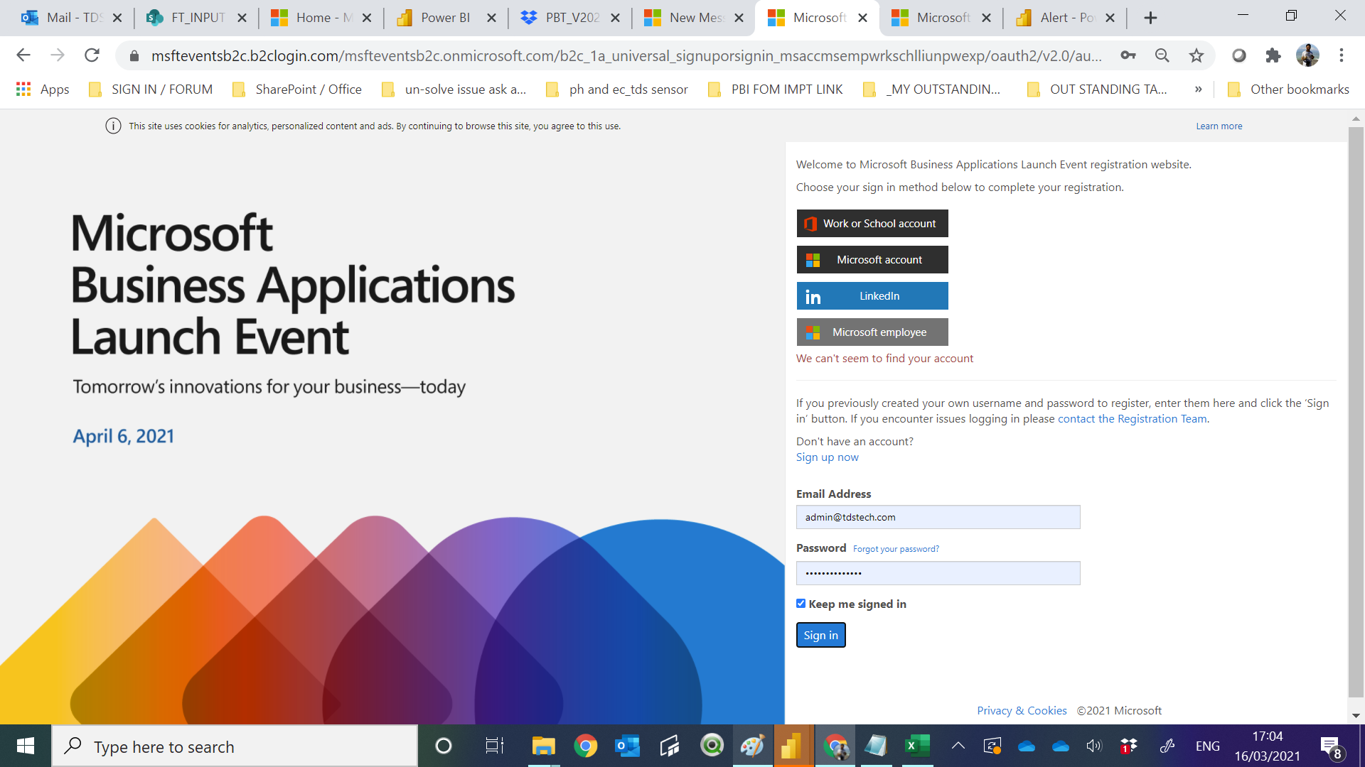 Solved: How to sign up to attend Microsoft Business Applic ...
