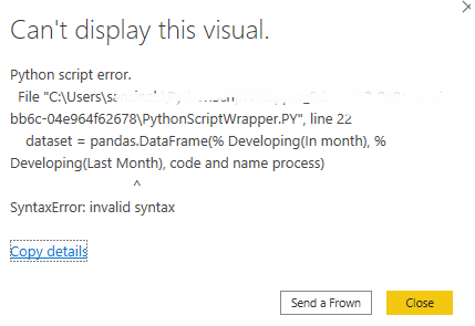 Python error - Microsoft Fabric Community