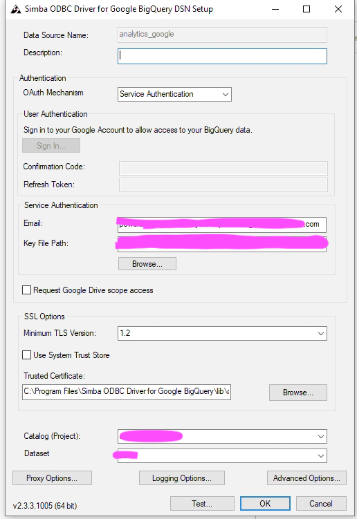 Solved: Connect to Simba ODBC Big Query through Gateway - Microsoft ...