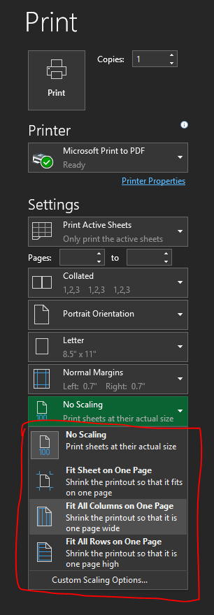 Page scaling options for PDF export of paginated r... - Microsoft ...