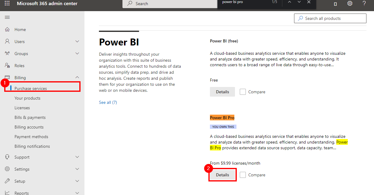 Solved: Can't buy Power BI Pro License due to "Power BI Pr ...